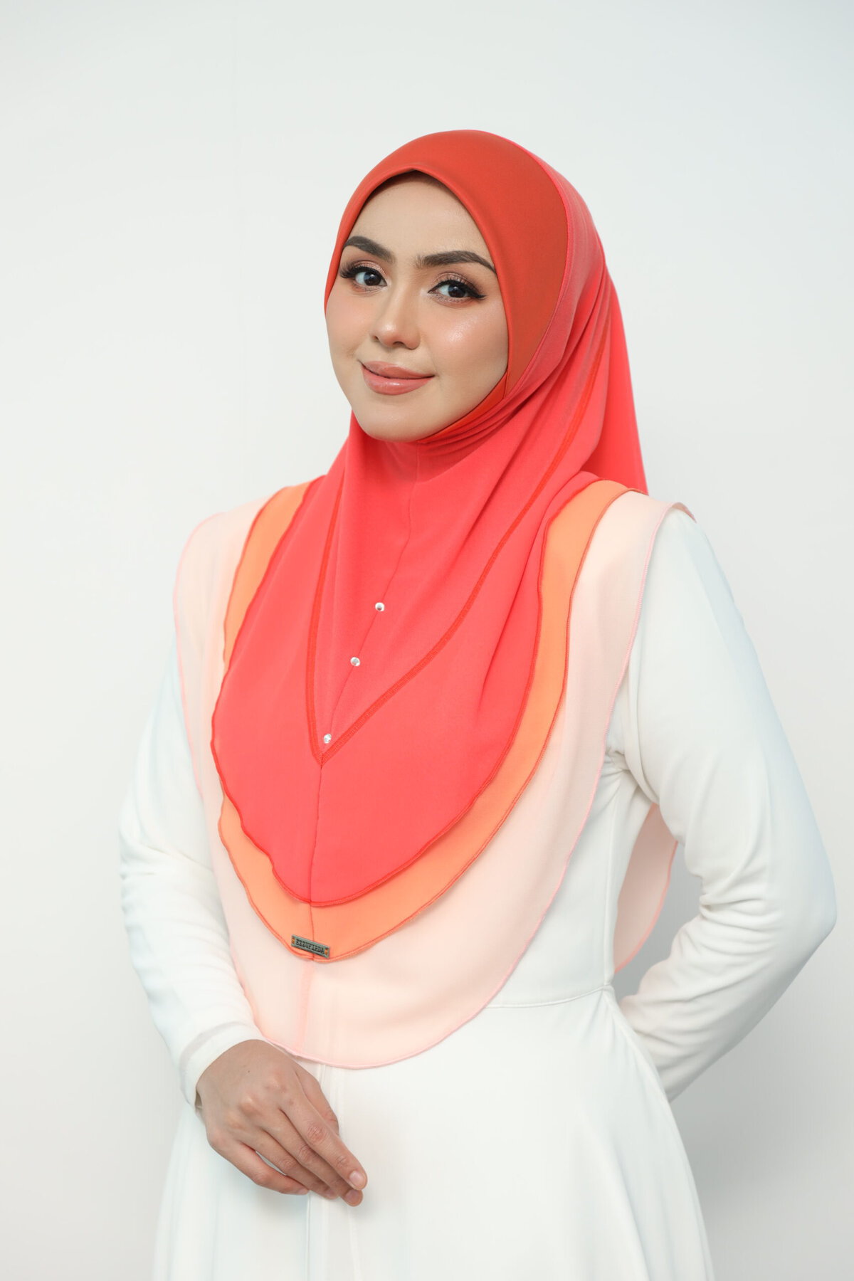 Tudung Sumayyah ( SU3L387-HOT OREN) - EZZUFIRDA